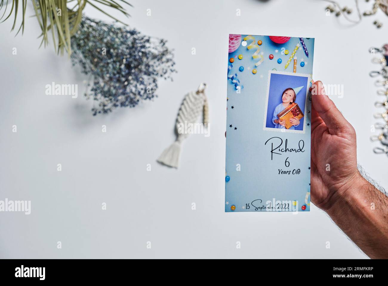 isolated knitted keychains. and congratulation card. custom name on ...