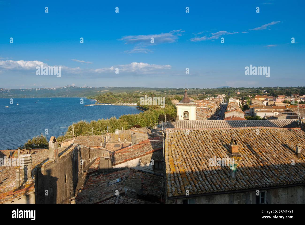 The townscape of the ancient village of Marta, on the shore of the ...