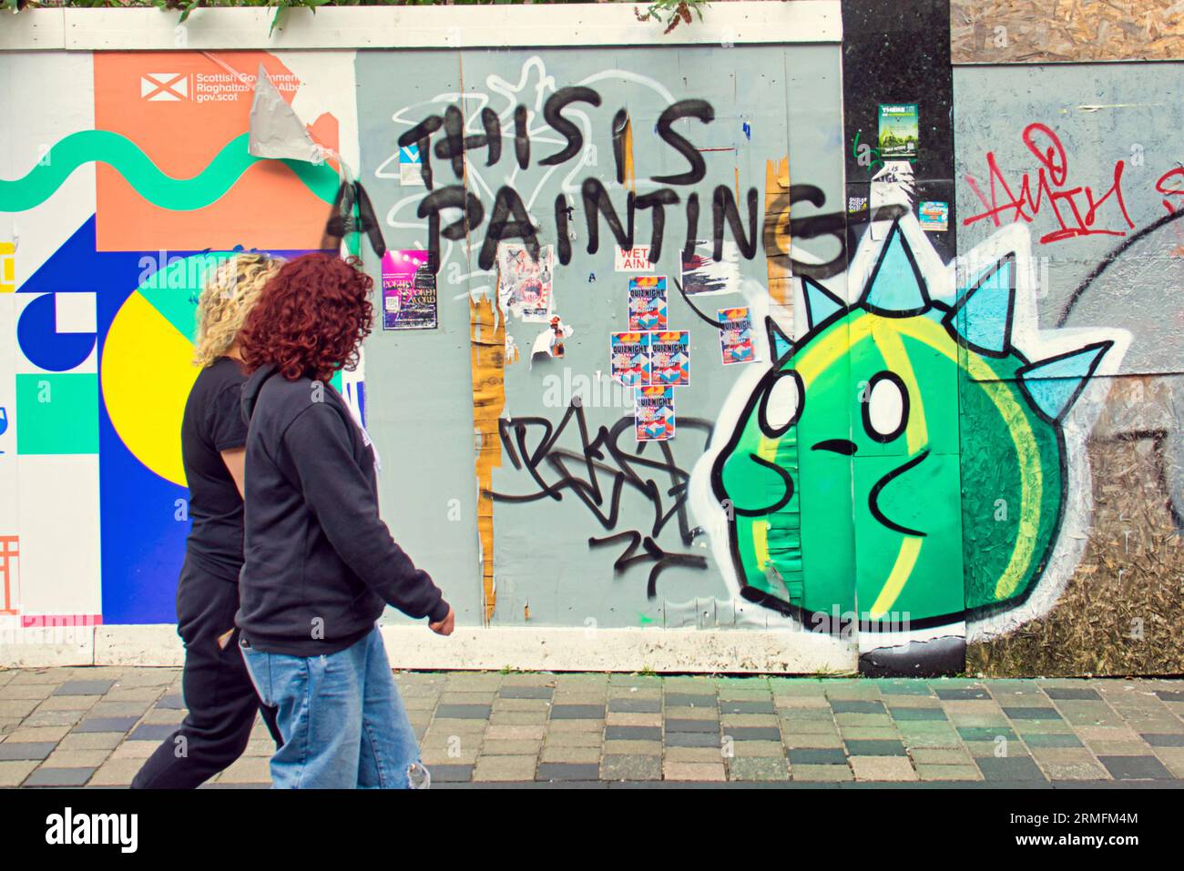 Glasgow, Scotland, UK. 28th August, 2023. Graffitti artists in the city ...