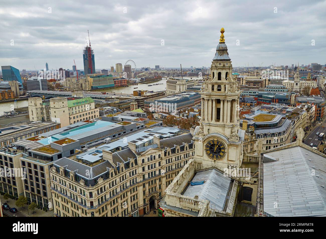 Skyline of London seen from the observation deck of St. Paul's ...