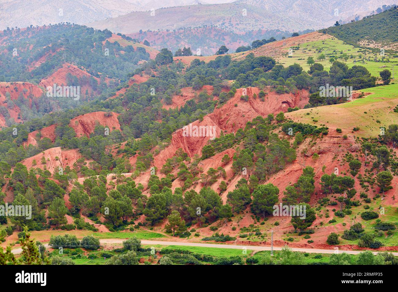 Beautiful landscape in Tizi-n-Tichka pass, Morocco, Africa Stock Photo ...