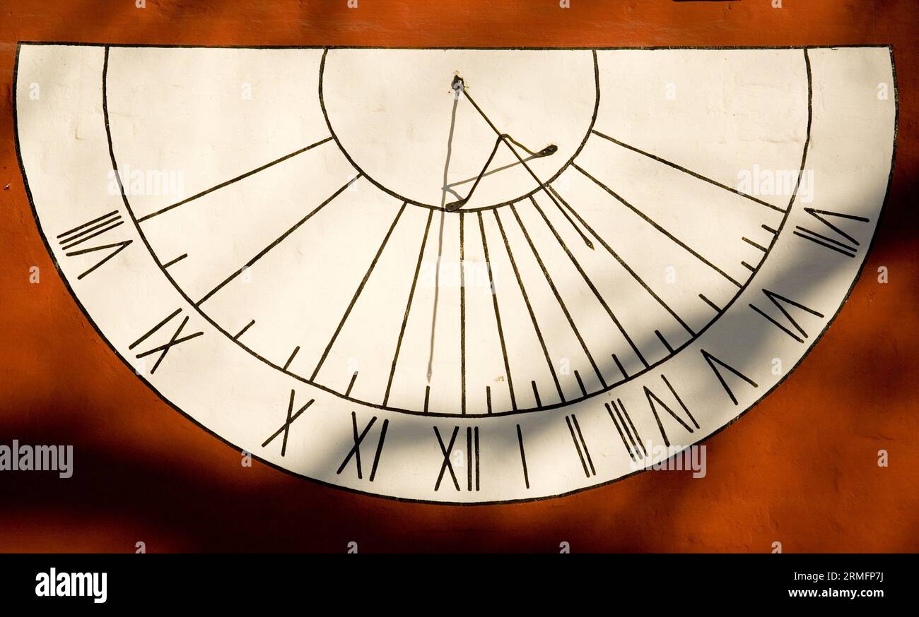 Sundial, a device that measures time by the position of the Sun Stock ...