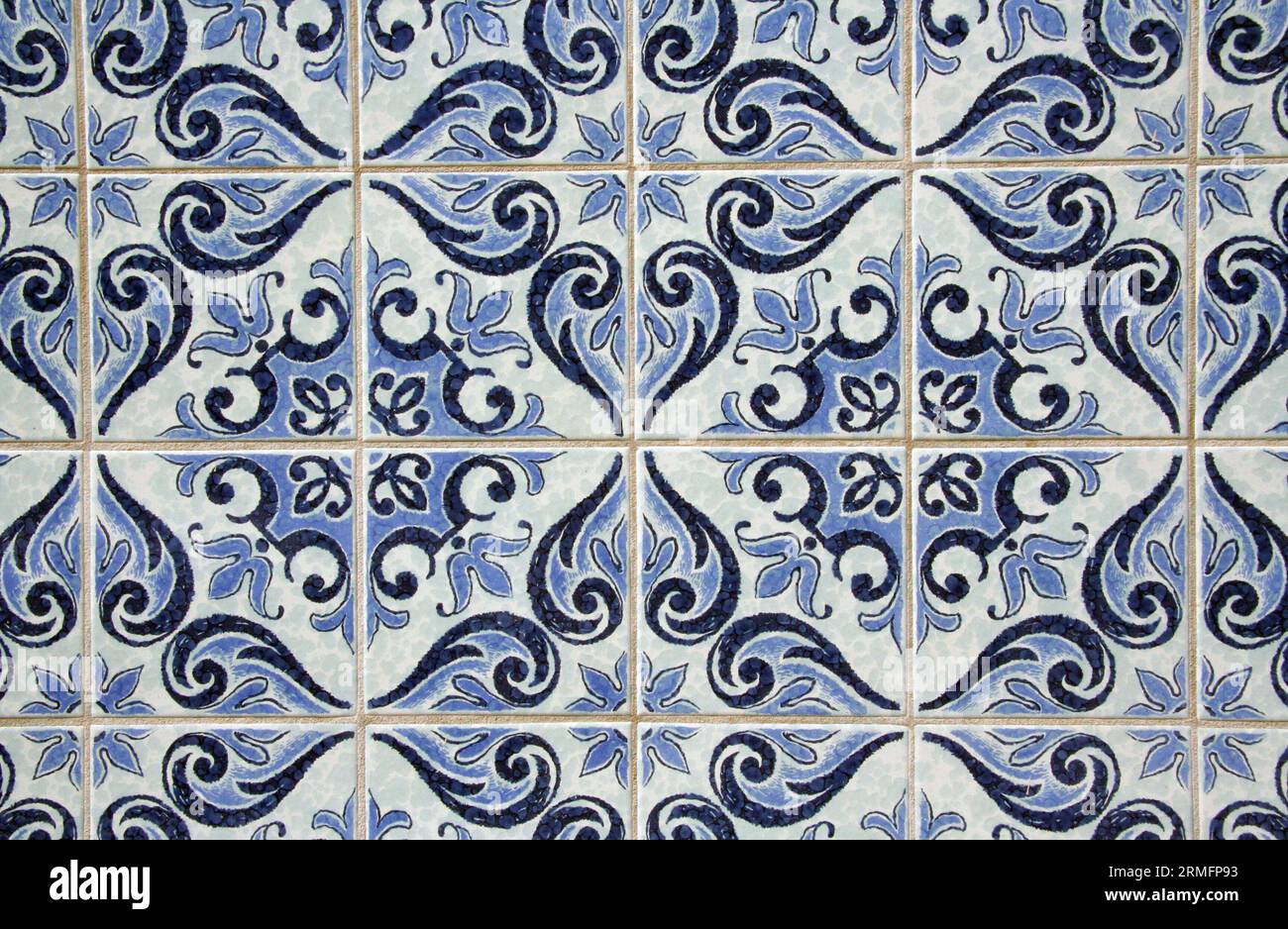Traditional Portuguese azulejos - painted ceramic tilework Stock Photo ...