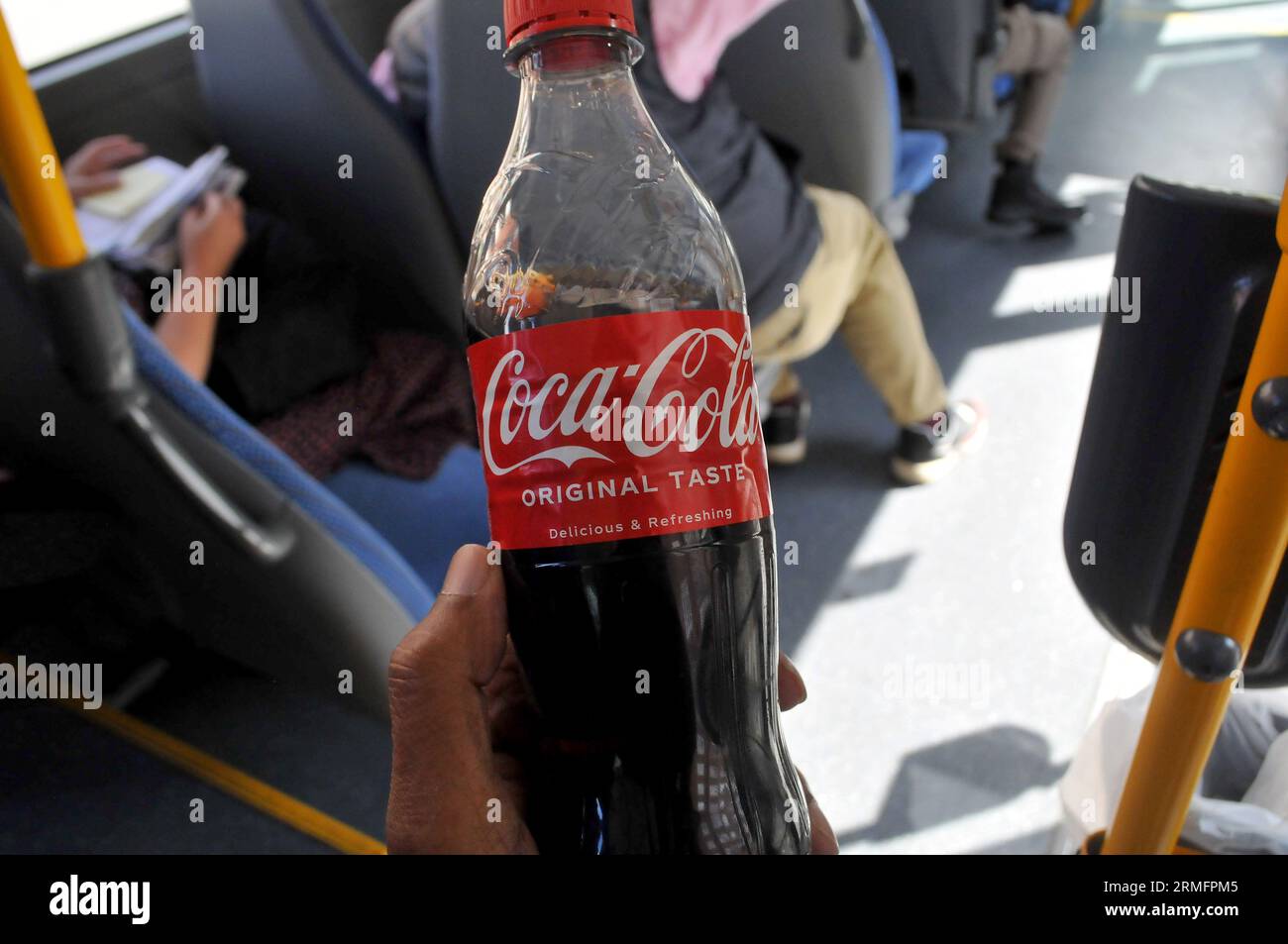 28 August 2023/Ccoca cola original bottle in danish capital Copenhagen ...