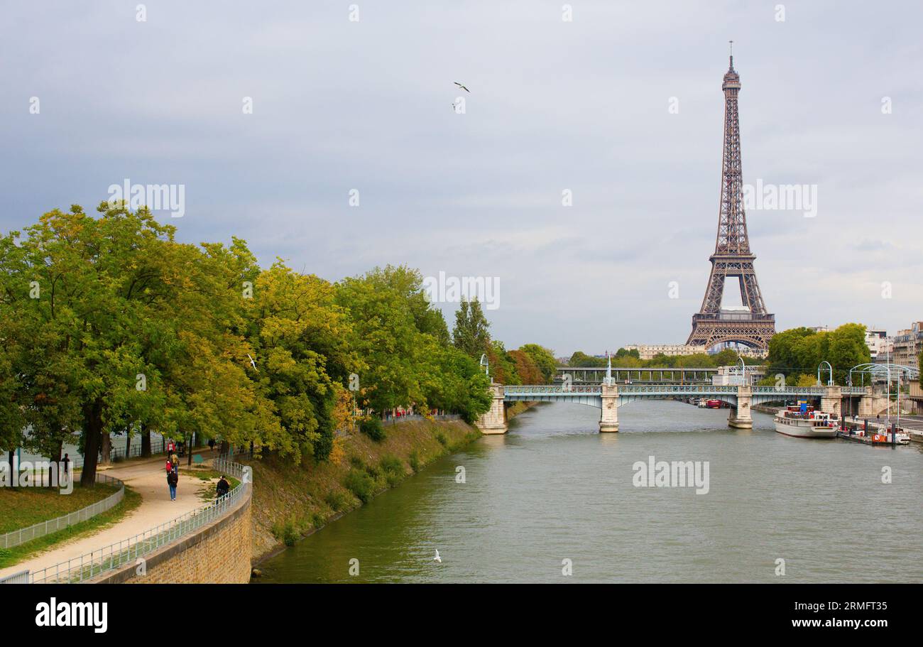 Parisian cityscape with the Eiffel tower Stock Photo - Alamy
