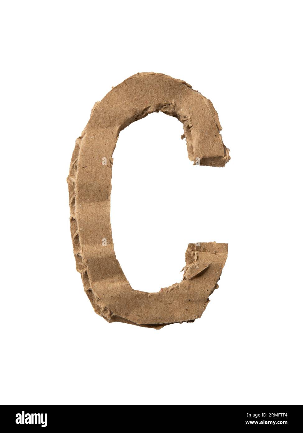 C alphabet cut out of cardboard paper Stock Photo - Alamy