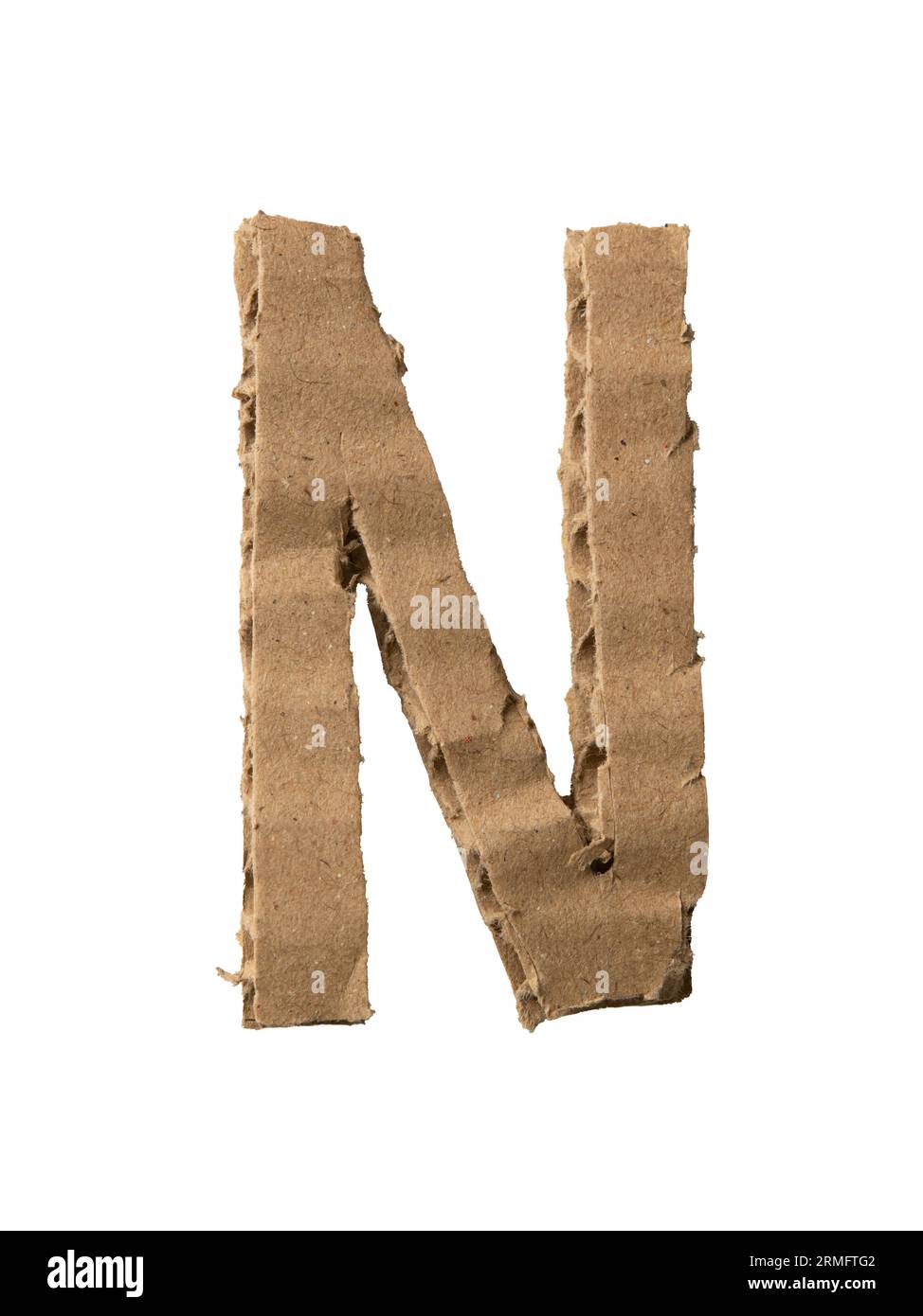N alphabet cut out of cardboard paper Stock Photo - Alamy