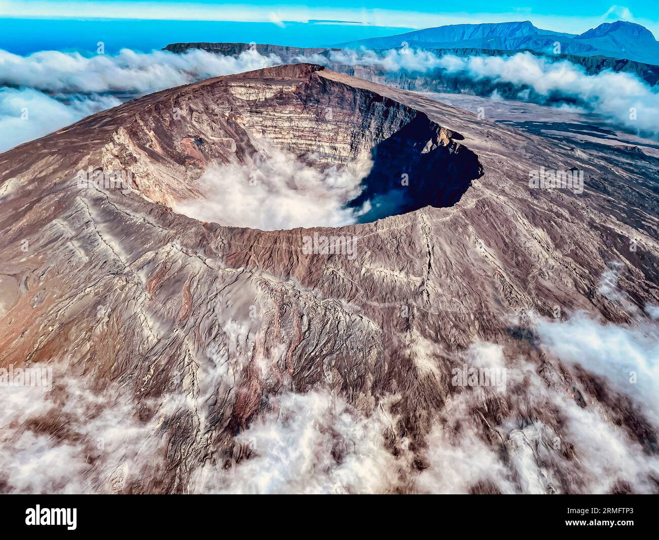 volcano road to Piton de la Fournaise La reunion Island Stock Photo - Alamy