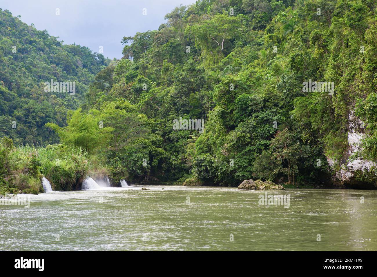Waterfalls on the river Loboc, Bohol, Philippines Stock Photo - Alamy