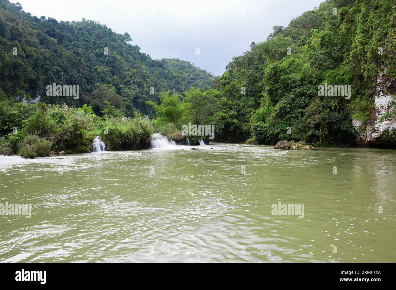 Waterfalls on the river Loboc, Bohol, Philippines Stock Photo - Alamy