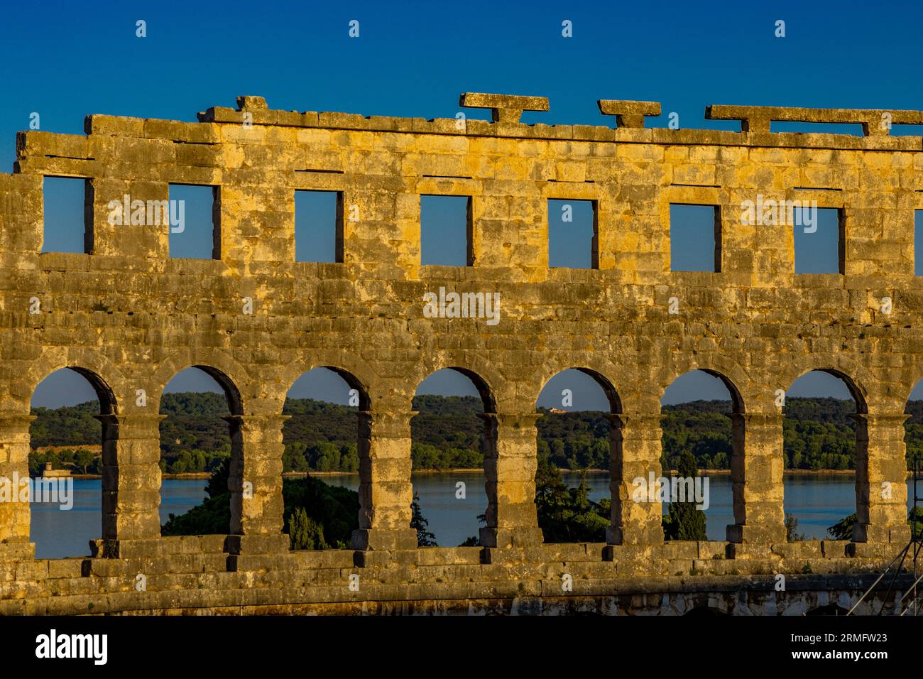 Amphitheater in Pula tourist attractions gladiatorial arena in Croatia ...