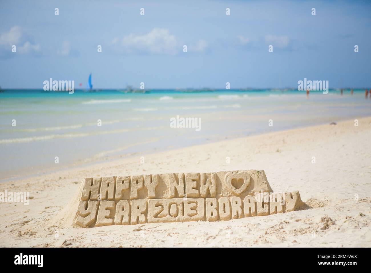 Sand castle on Boracay, Philippines Stock Photo - Alamy