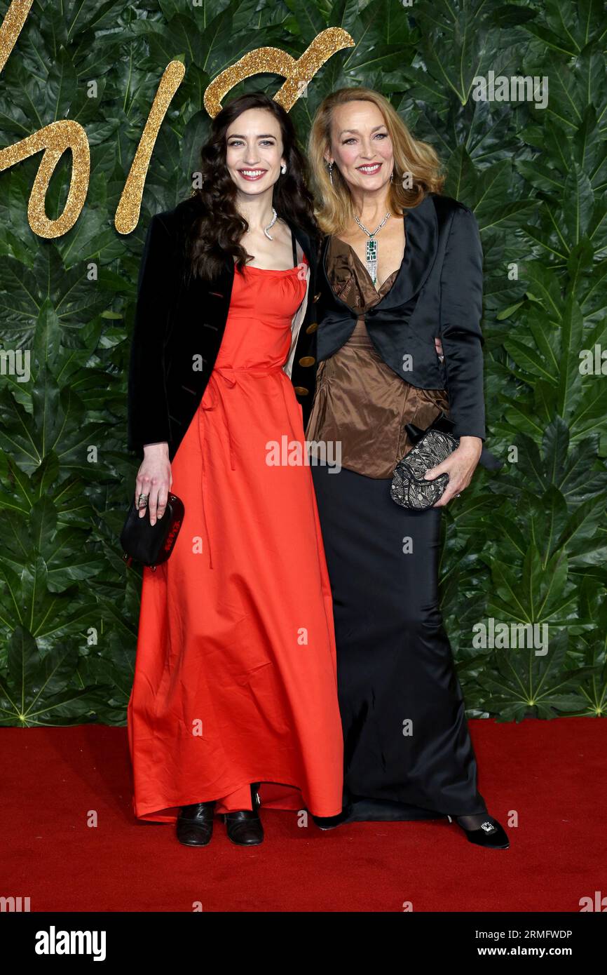 Elizabeth Jagger and Jerry Hall attend the Fashion Awards at the Royal ...