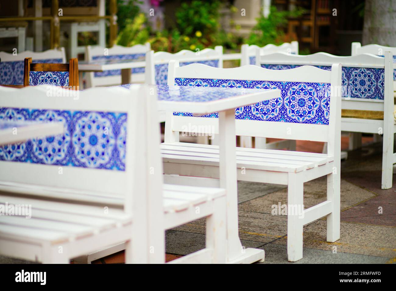 Outdoor cafe in Kampong Glam, Arab district in Singapore Stock Photo ...