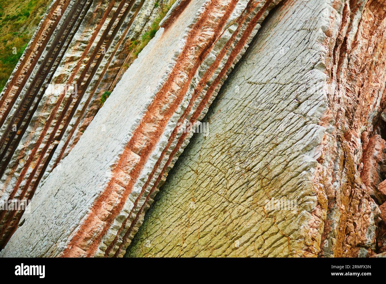 Famous flysch of Zumaia, Basque Country, Spain. Flysch is a sequence of ...