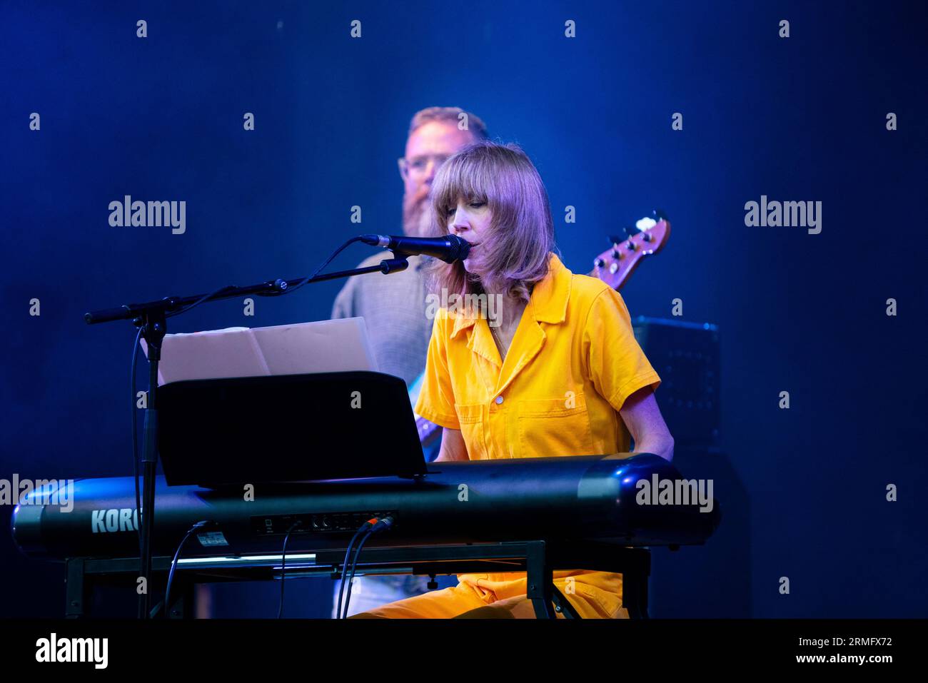 Beth Orton playing the Mountain Stage at Green Man Festival in Wales ...