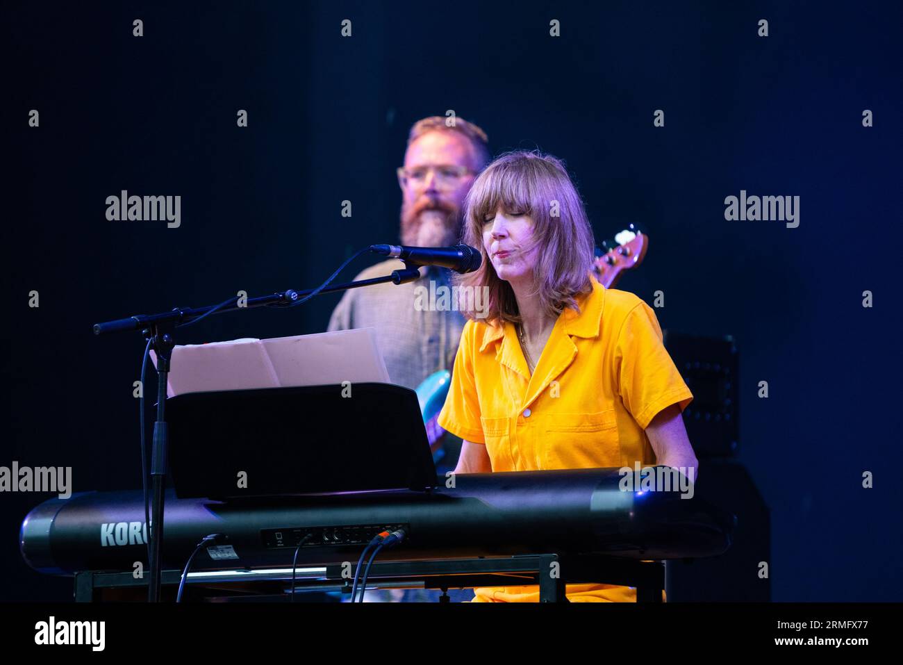 Beth Orton playing the Mountain Stage at Green Man Festival in Wales ...