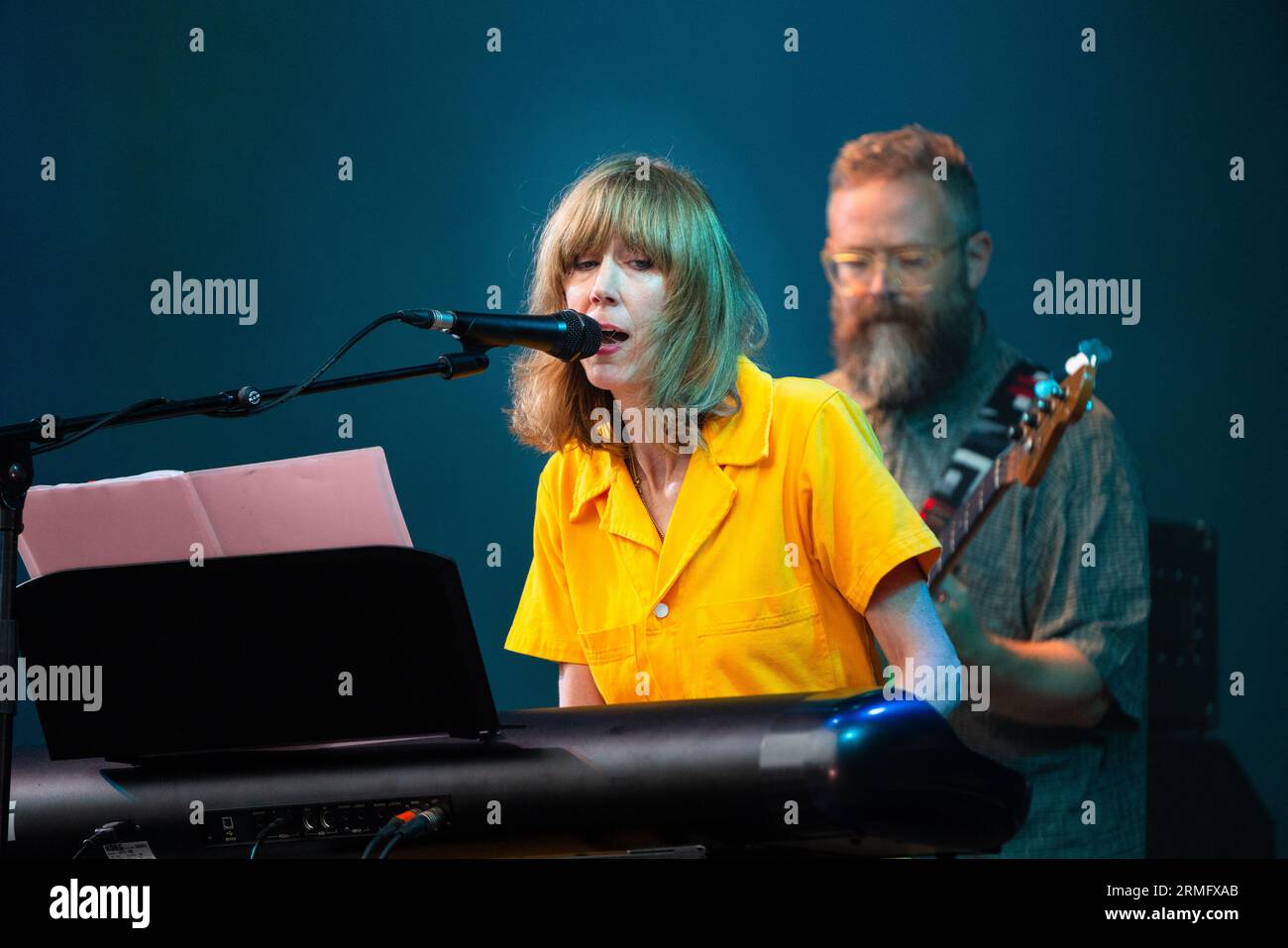 Beth Orton playing the Mountain Stage at Green Man Festival in Wales ...