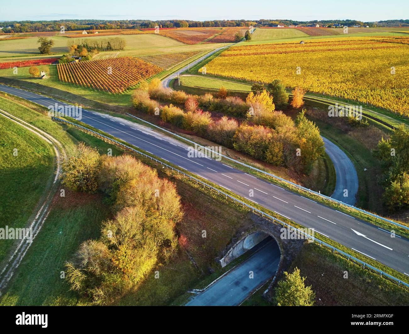 Aerial view rural asphalt motorway hi-res stock photography and images ...