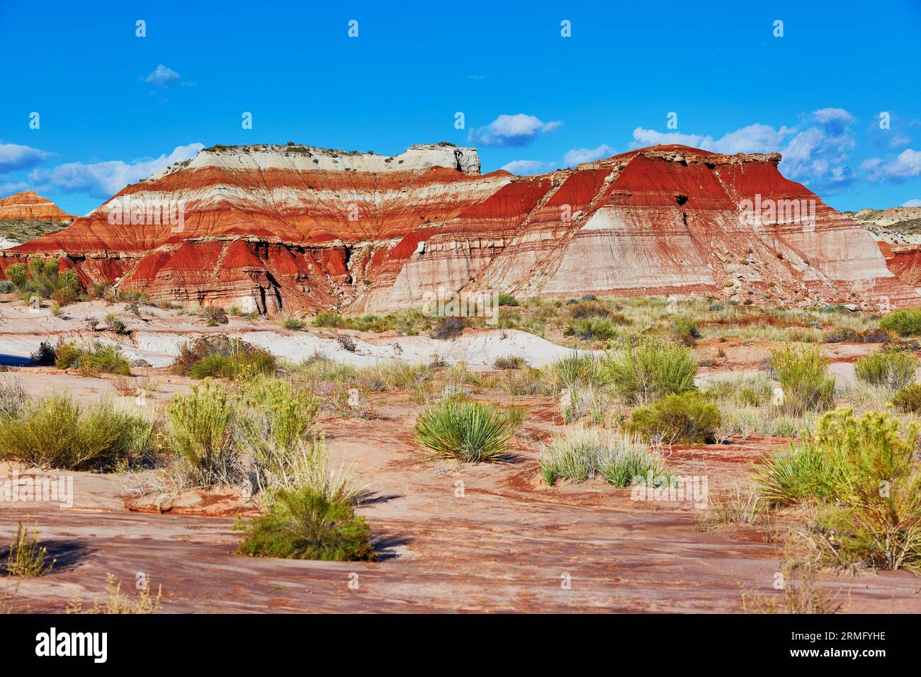 Scenic landscape with colorful sandstone formations of Paria Rimrocks ...