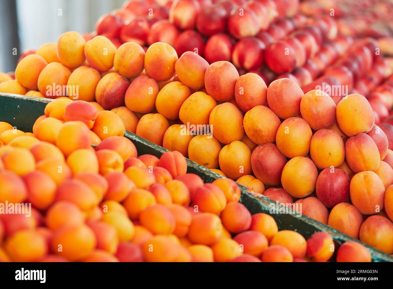 Fresh organic vegetables and fruits on farmer market in Paris, France ...