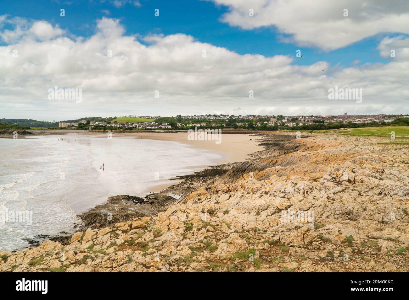View from Friars Point across to Watch House Bay, Barry Island Wales UK ...