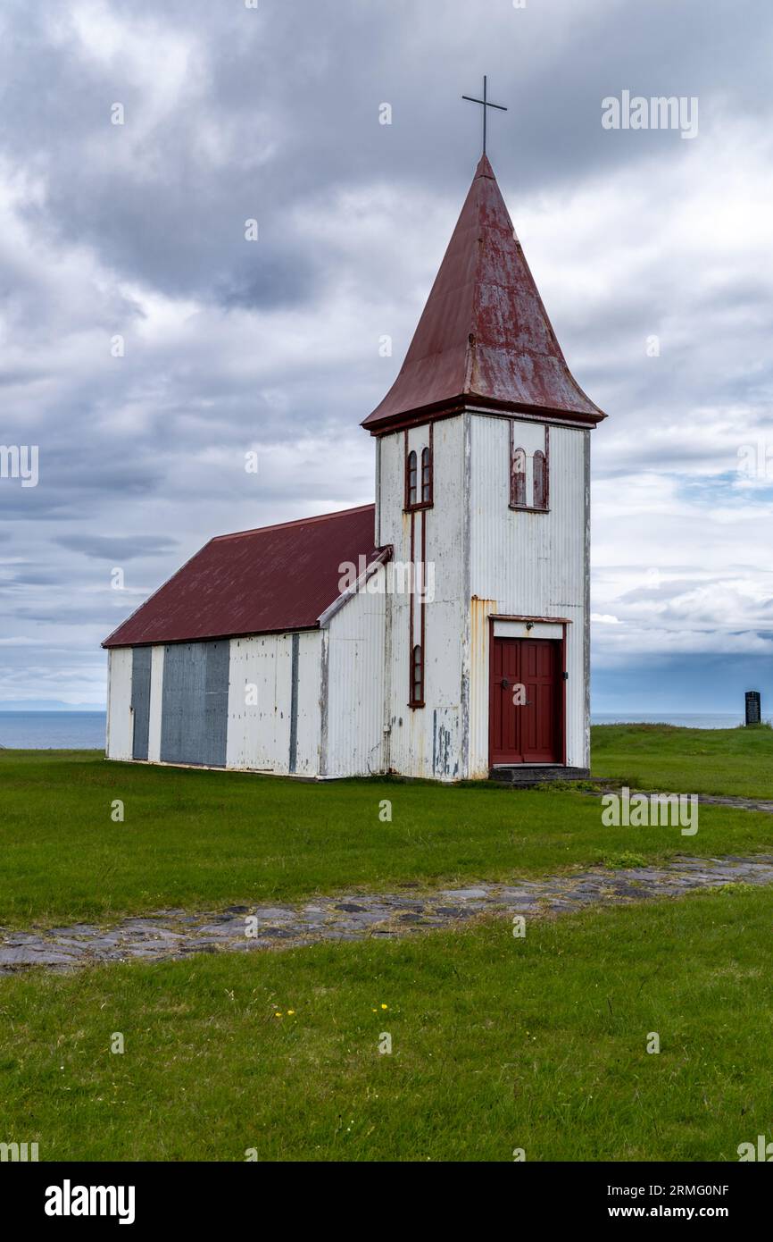 The village church in Hellnar, an old fishing village in the ...