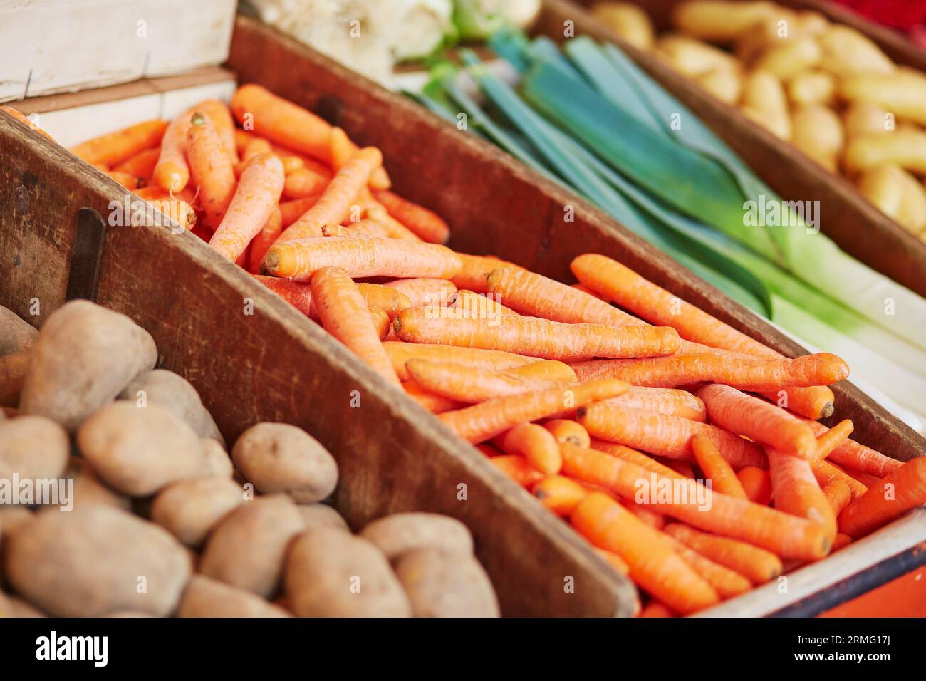 Carrot stand in supermarket hi-res stock photography and images - Alamy