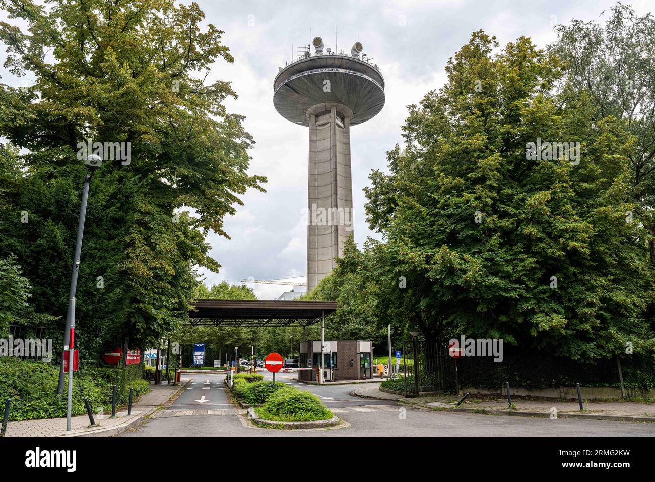 Brussels, Belgium. 28th Aug, 2023. Illustration picture shows the site of the VRT Flemish public ...