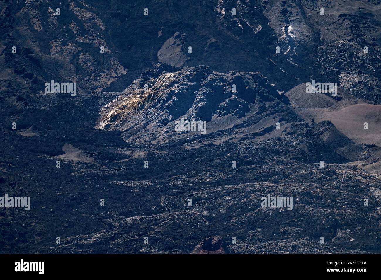 Lava road to volcano of Piton de La Fournaise La Reunion Indian Ocean ...