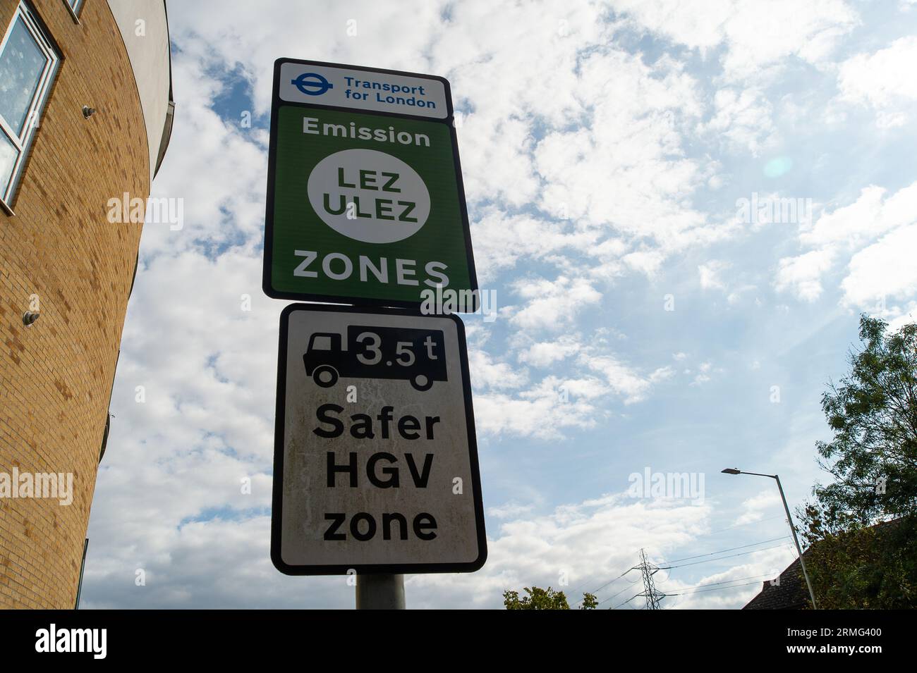 Uxbridge, London Borough of Hillingdon, UK. 28th August, 2023. New ULEZ ...