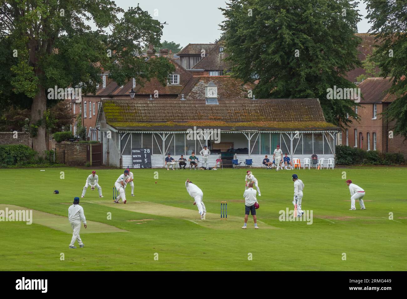 : Priory Park Cricket Club in action Chichester West Sussex England ...