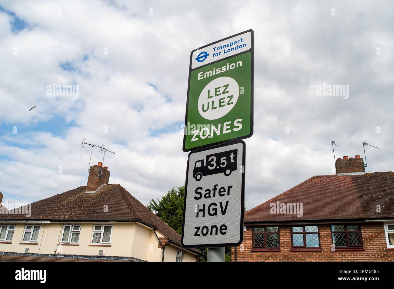 Uxbridge, London Borough of Hillingdon, UK. 28th August, 2023. New ULEZ ...