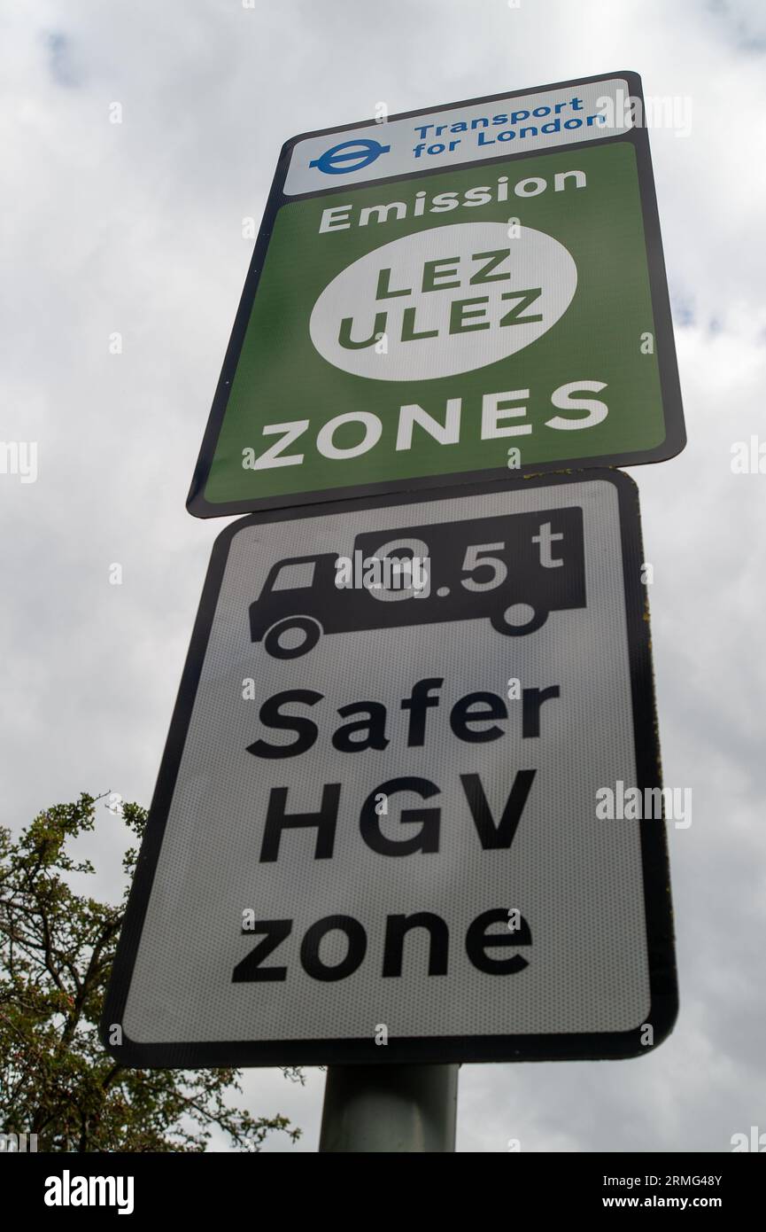 Uxbridge, London Borough of Hillingdon, UK. 28th August, 2023. New ULEZ ...