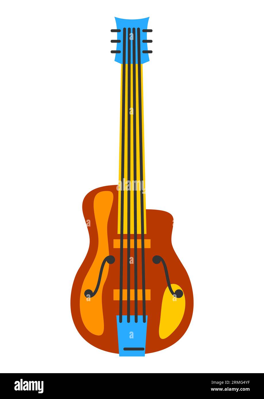 Illustration of guitar. Jazz musical instrument Stock Vector Image ...