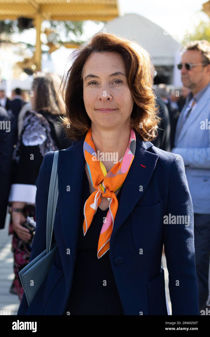 Paris, France. 28th Aug, 2023. Veolia ceo Estelle Brachlianoff at a ...