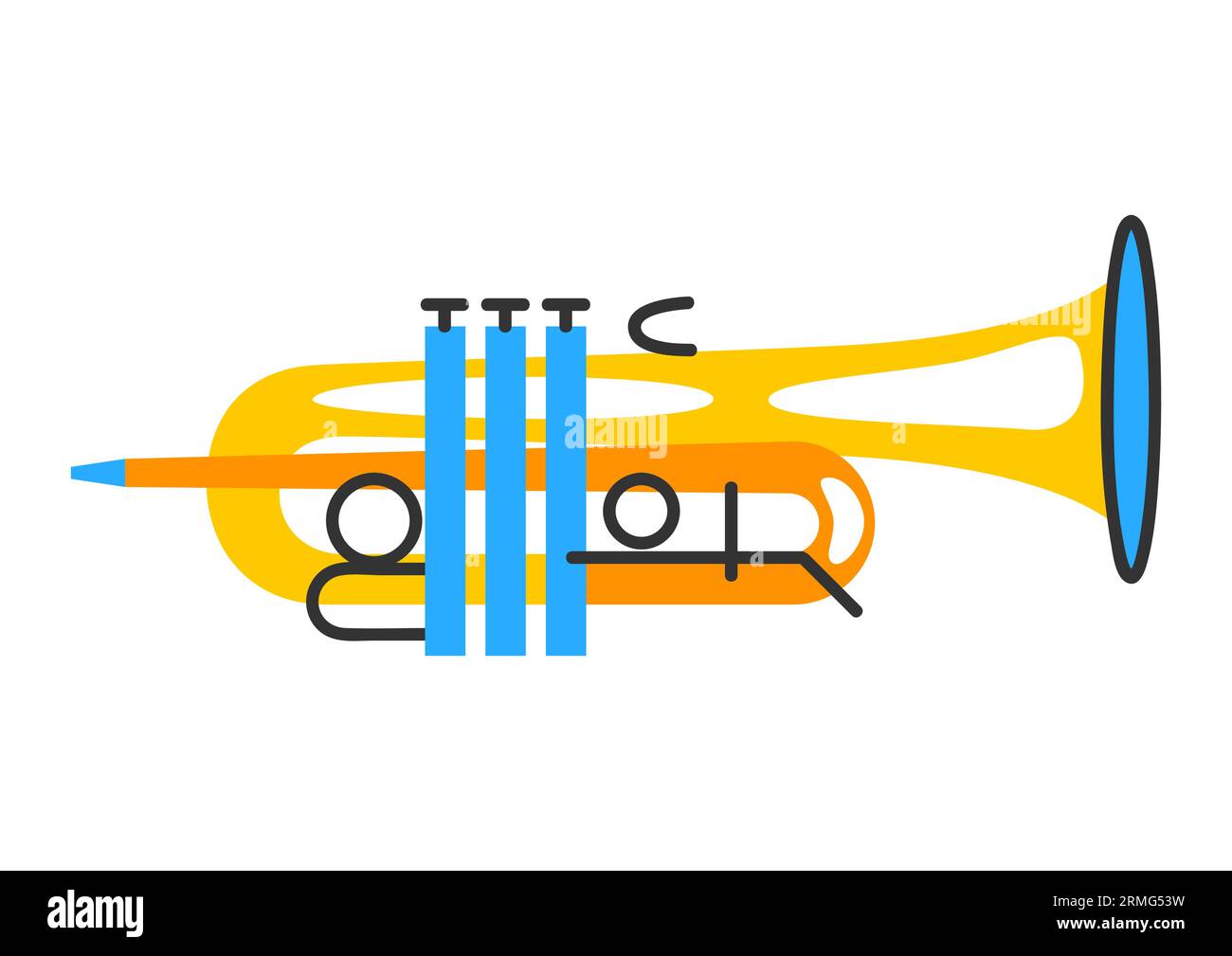 Illustration of trumpet. Jazz musical instrument Stock Vector Image ...