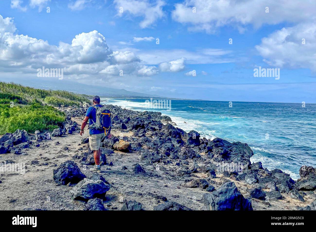 Lava road to volcano of Piton de La Fournaise La Reunion Indian Ocean ...