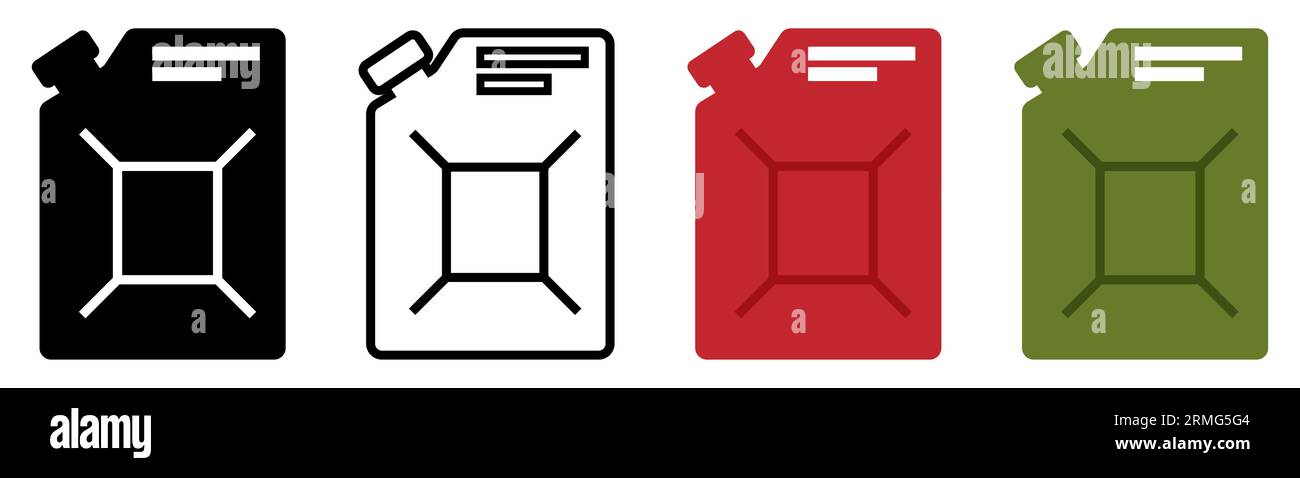 Fuel can icons. Petrol signs. Car petrol symbols. Vector illustration ...