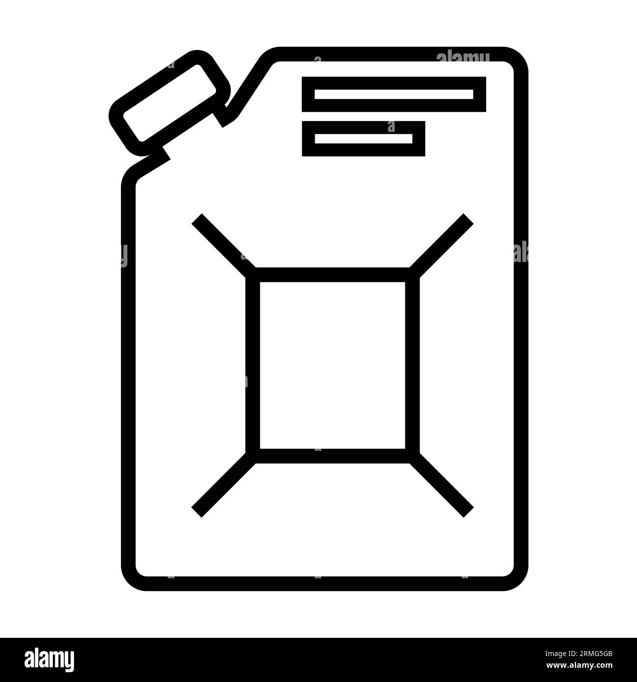 Fuel can line icon. Petrol can tank fuel container. Vector illustration ...