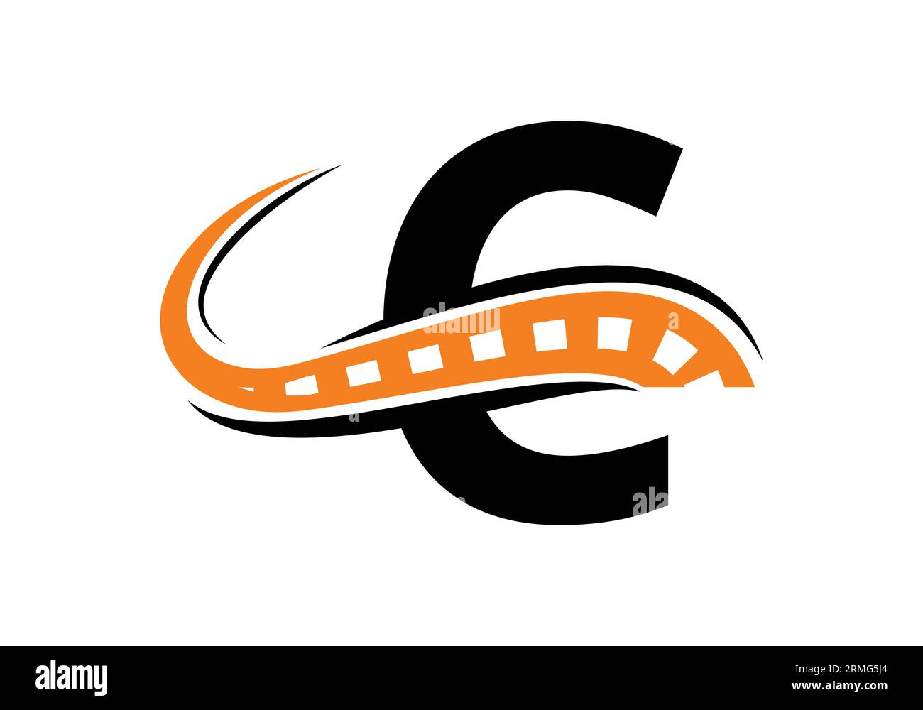 Letter C with road logo sing. The creative design concept for highway ...