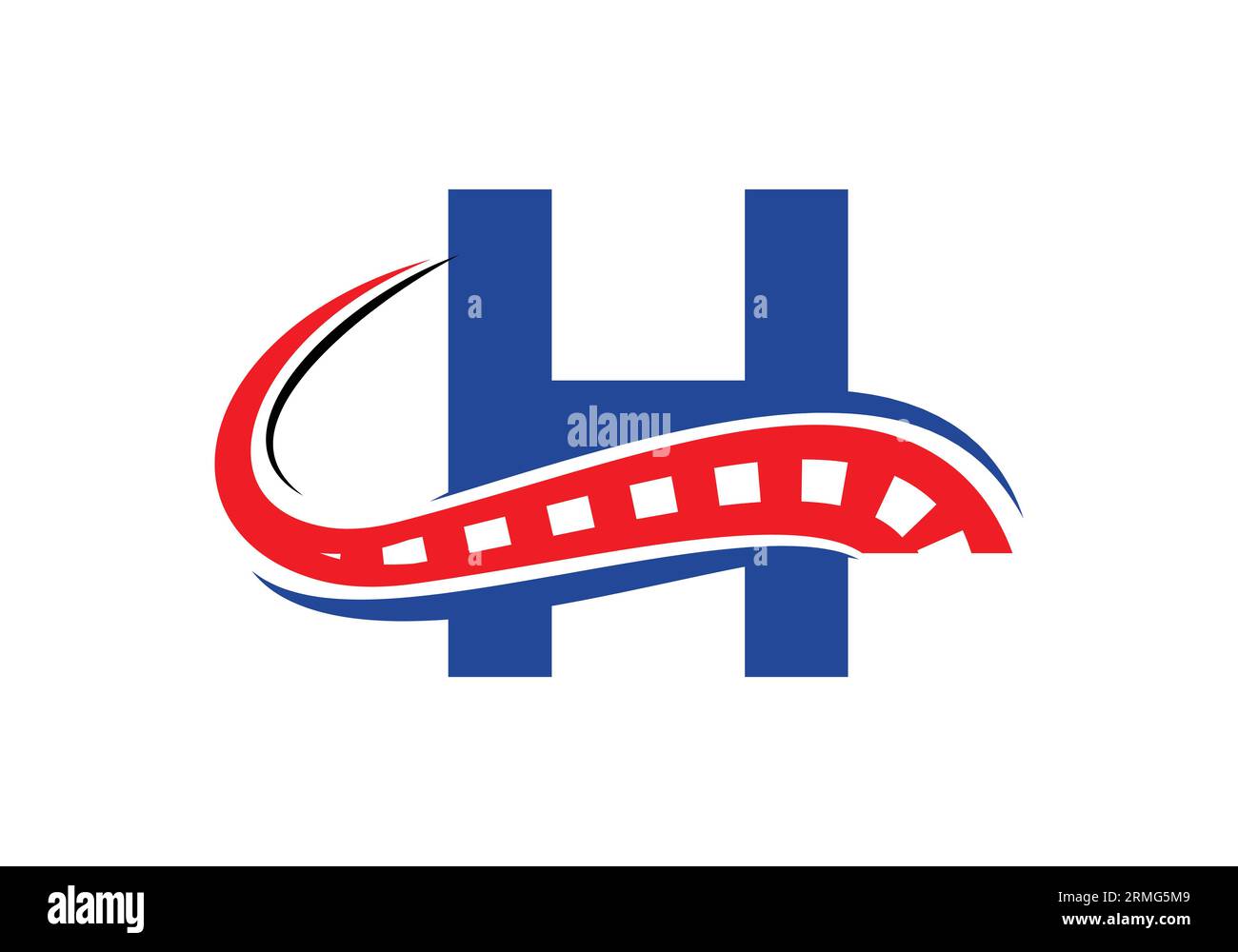 Letter H with road logo sing. The creative design concept for highway ...