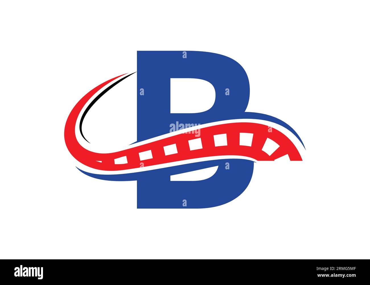 Letter B with road logo sing. The creative design concept for highway ...
