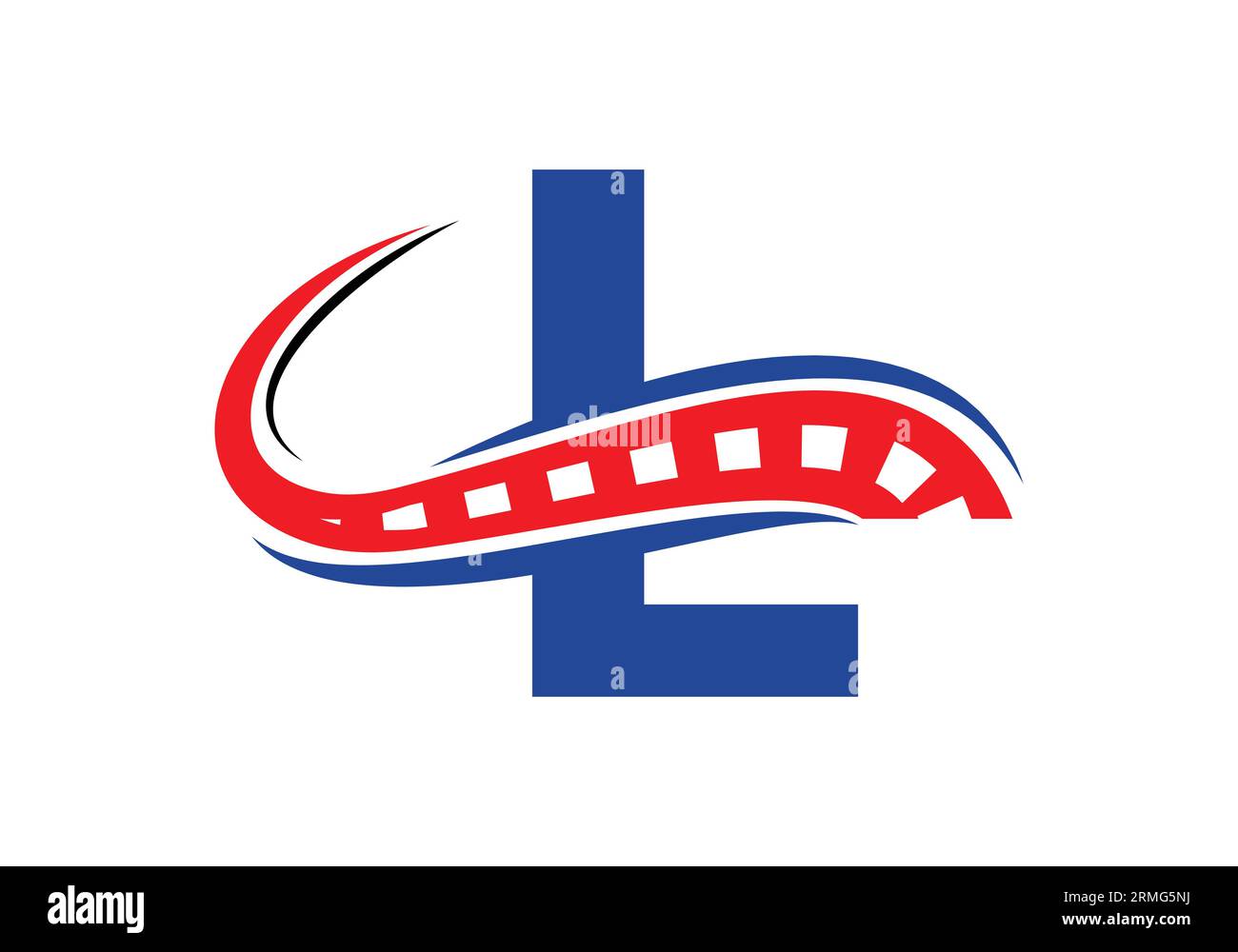 Letter L with road logo sing. The creative design concept for highway ...