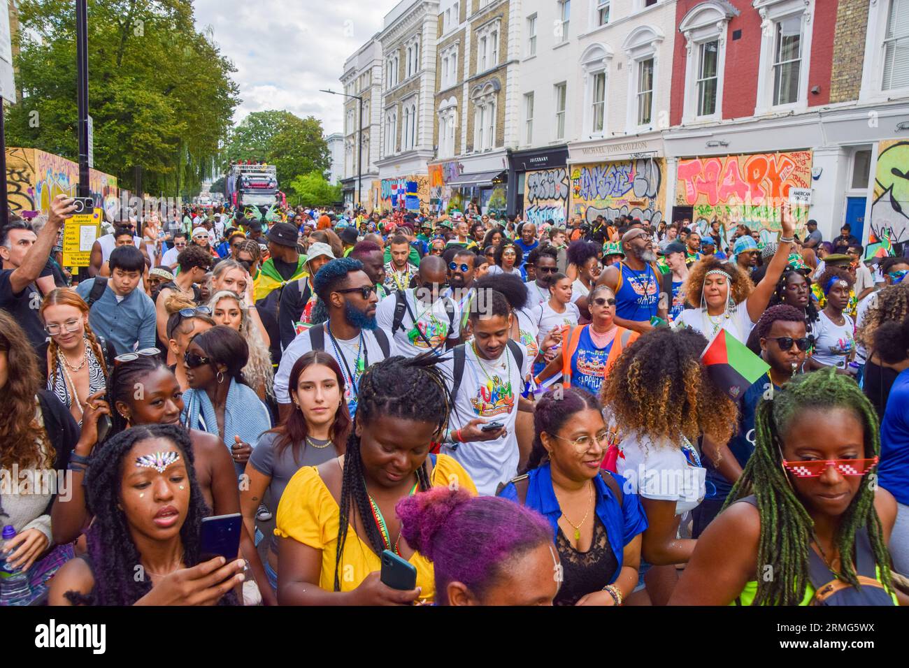 London, England, UK. 28th Aug, 2023. Crowds pack the streets during the ...