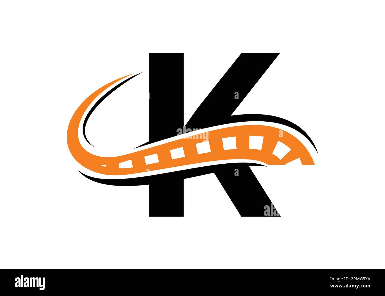 Letter K with road logo sing. The creative design concept for highway ...