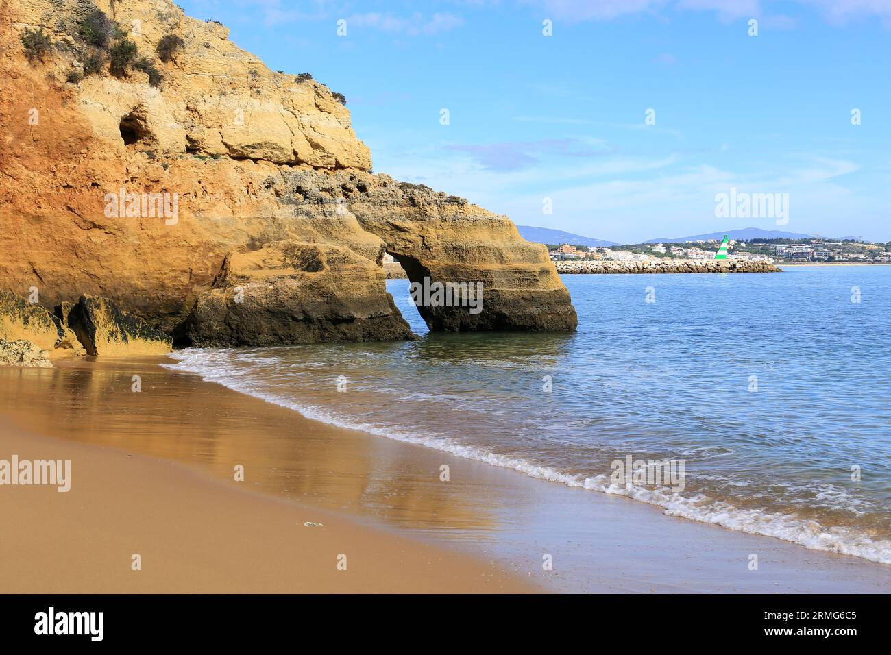 Natural features, cliffs and limestone formations in Praia da Batata ...
