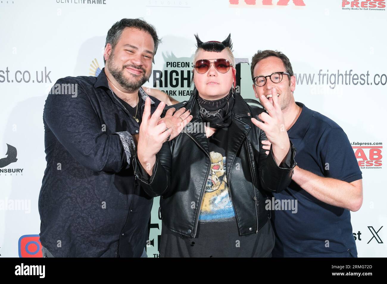 London, UK. 28th Aug, 2023. Heather Buckley, Albert Melamed, and Philip ...