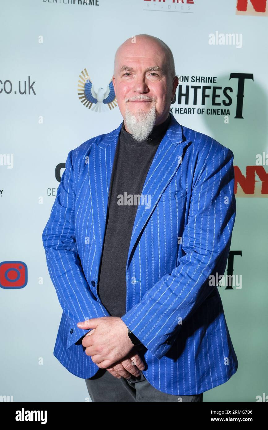 London, UK. 28th Aug, 2023. Nicholas Vince photographed at the World Premiere of I Am Monsters ...