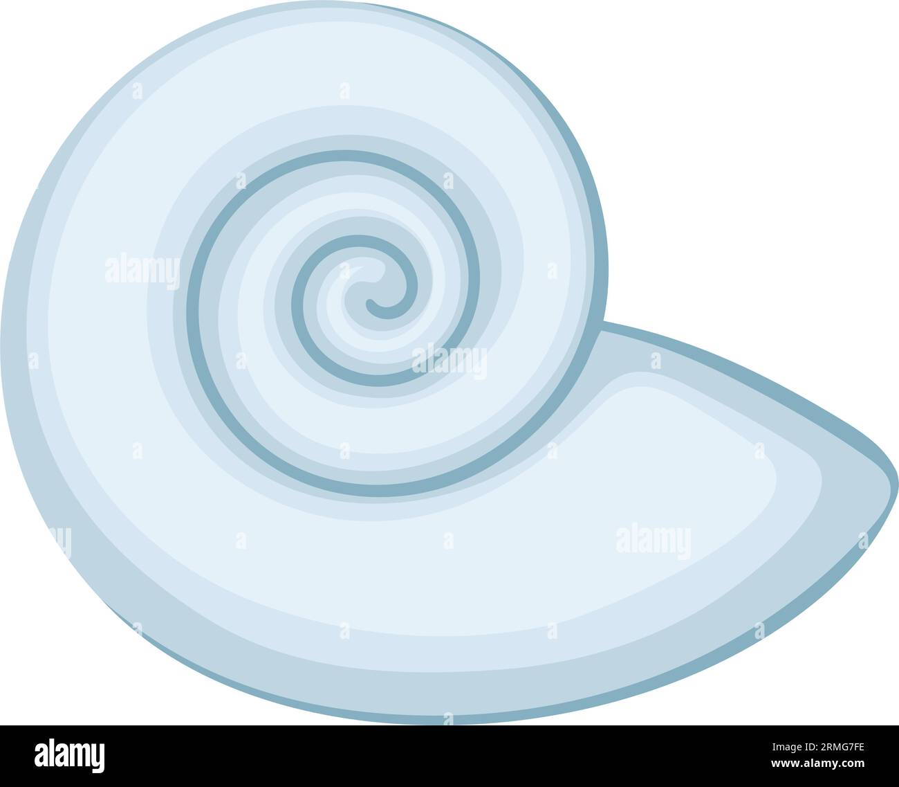 Vector illustration. Sea underwater snail shell. Spiral shell Stock ...